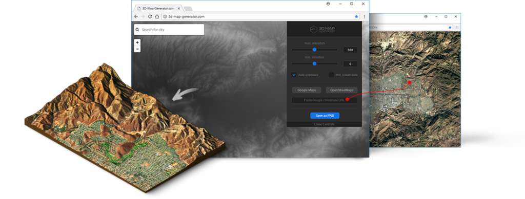 www.3d-map-generator.com | 3D Map Generator – Atlas – Tools – Heightmap Browser
